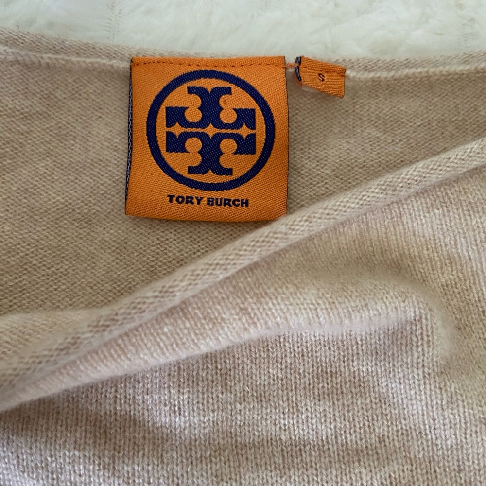 Tory Burch Women's 100% Cashmere Tan Brown Pullover S… - Gem